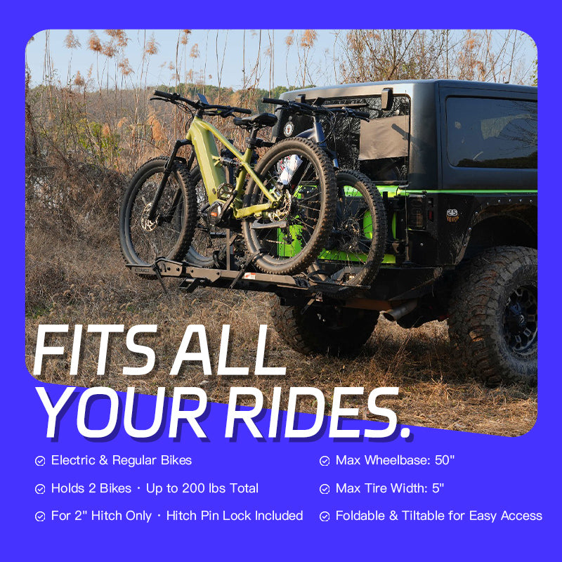 CRAVOT CyberRack E2 Plus Hitch Bike Rack – 200 lbs, Ramp – BestPickBikes