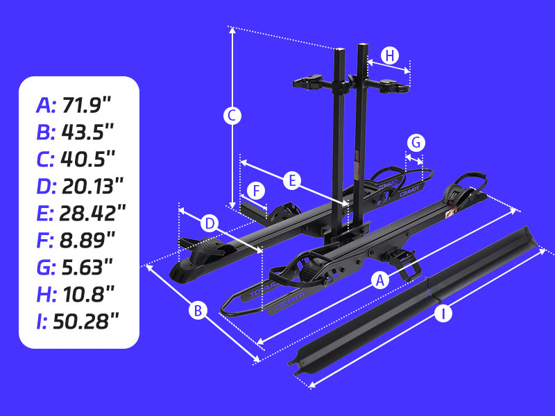 CRAVOT CyberRack E2 Plus Hitch Bike Rack – 200 lbs, Ramp – BestPickBikes